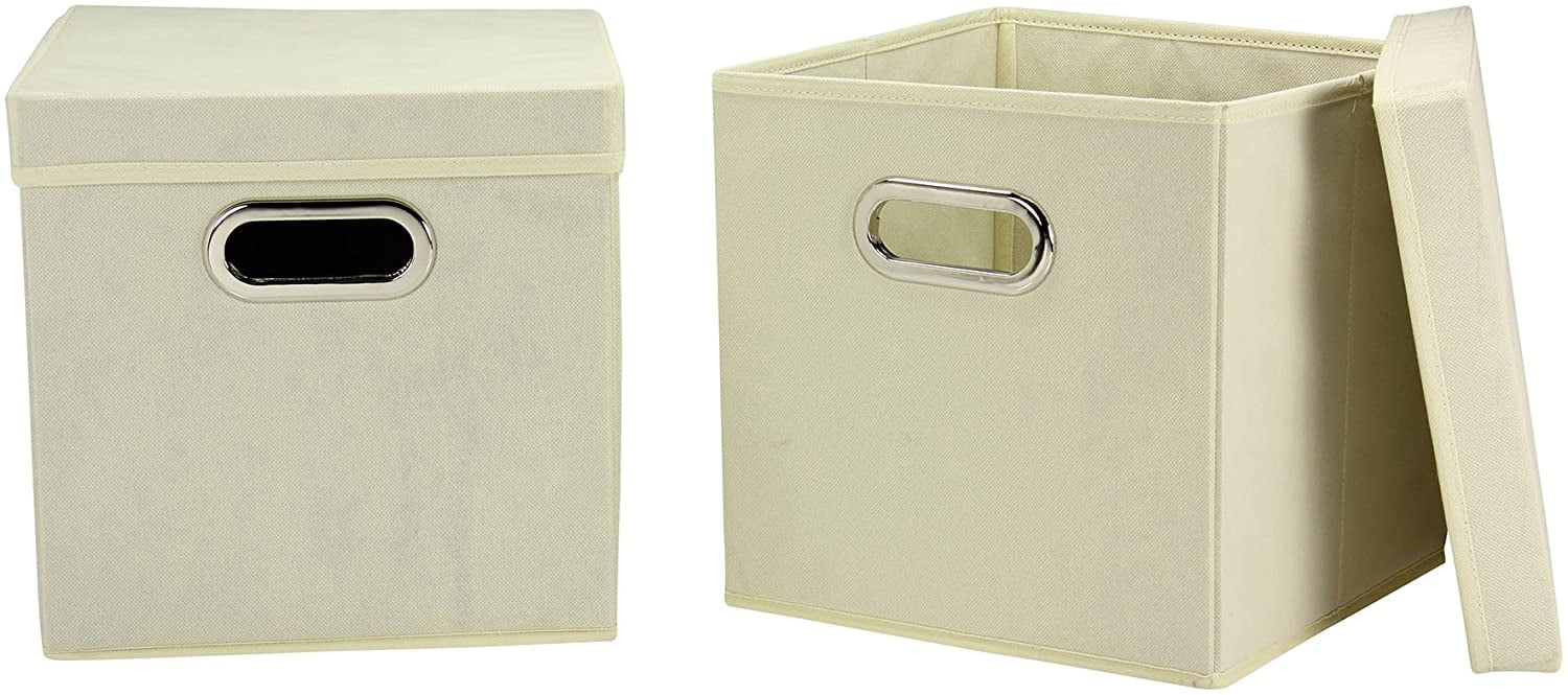 39-1 Decorative Storage Cube Set with Removable Lids | Natural | 2-Pack ...