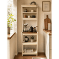 39.37" 5-Tier Kitchen Baker's Rack, Rustic Brown & White Storage Shelf ...