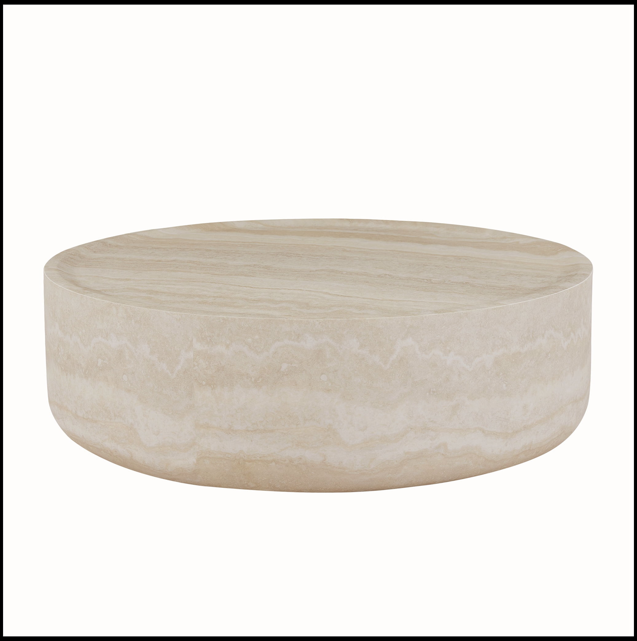 39.37'' Faux MARS Pattern Coffee Tables for Living Room Round Tea Faux ...