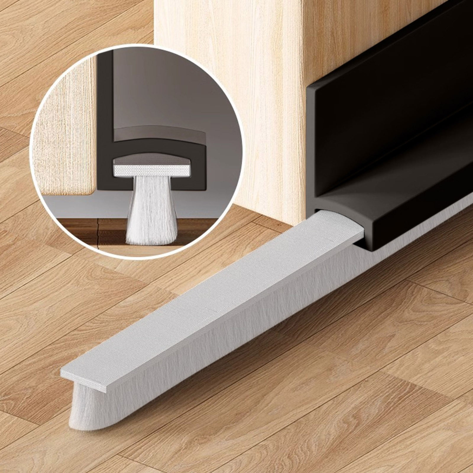 39.4" Door Sweep for Bottom Door Draft Stopper with Brush Self Adhesive ...