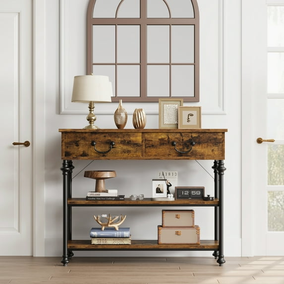 39.4” Entryway Console Table,Farmhouse Sofa Table & Hallway Table with ...