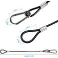 39.4" Safety Cable Black Coated Stainless Steel Security Cable with ...