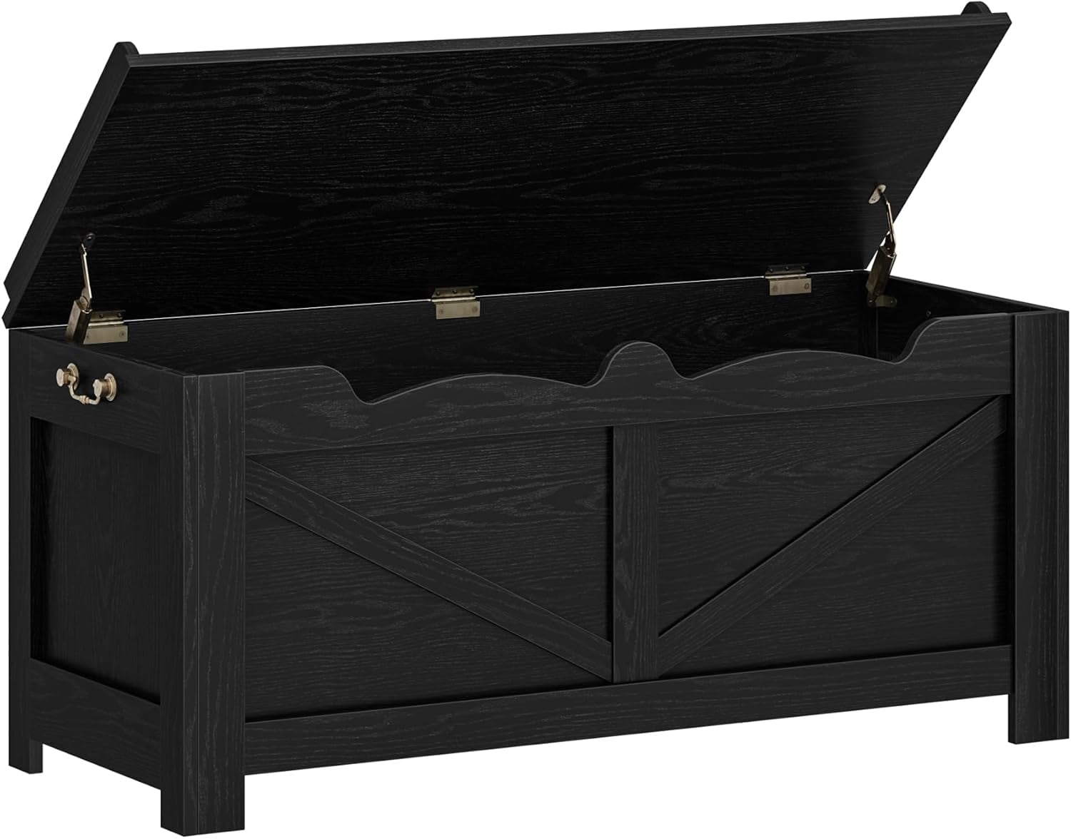 39.4" Storage Bench, Storage Chest, Lift-Top Storage Trunk with 2 ...