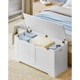 39.4" Storage Chest, Storage Bench Trunk with 2 Hinges, Wooden Box ...