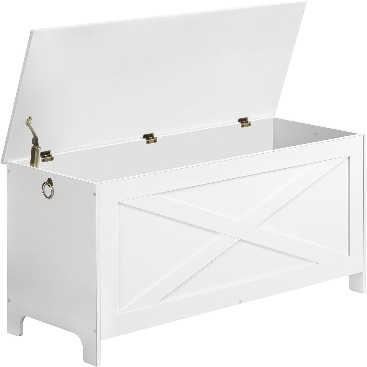 39.4" Toy Chest, Sturdy Entryway Storage Chest with Safety Hinges ...