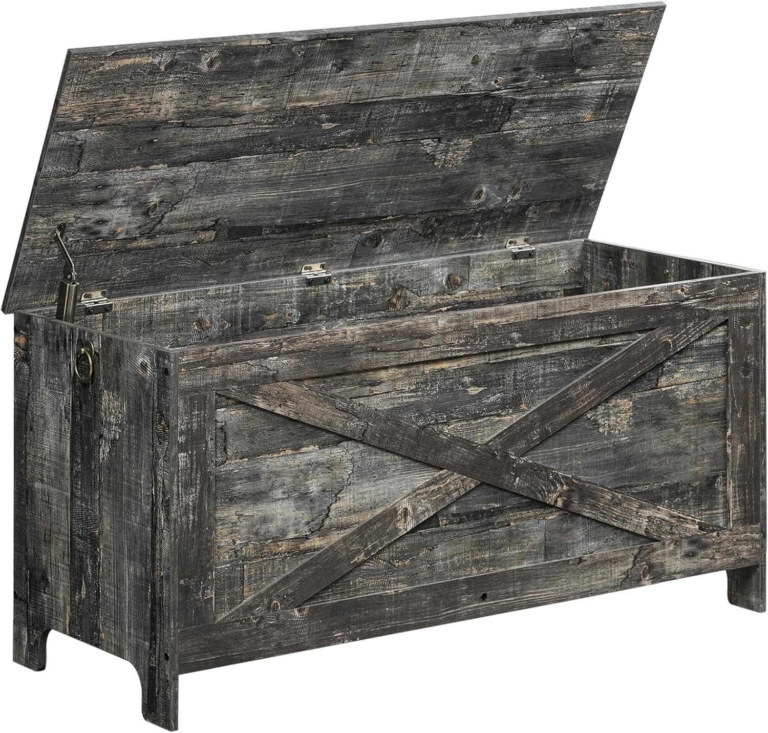 39.4" Toy Chest, Sturdy Entryway Storage Chest with Safety Hinges ...