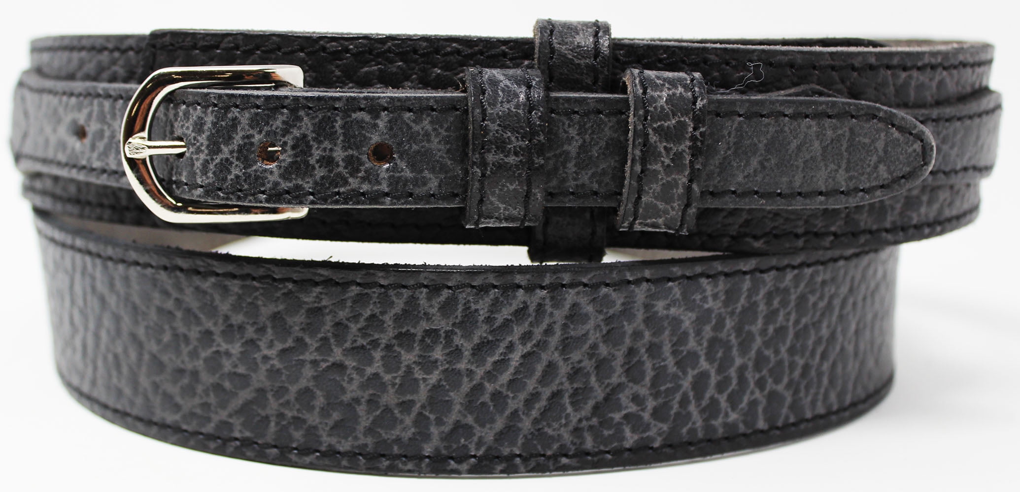 39-40 Men's Full Grain Leather Ranger Belt Strap Black Brass Buckle ...