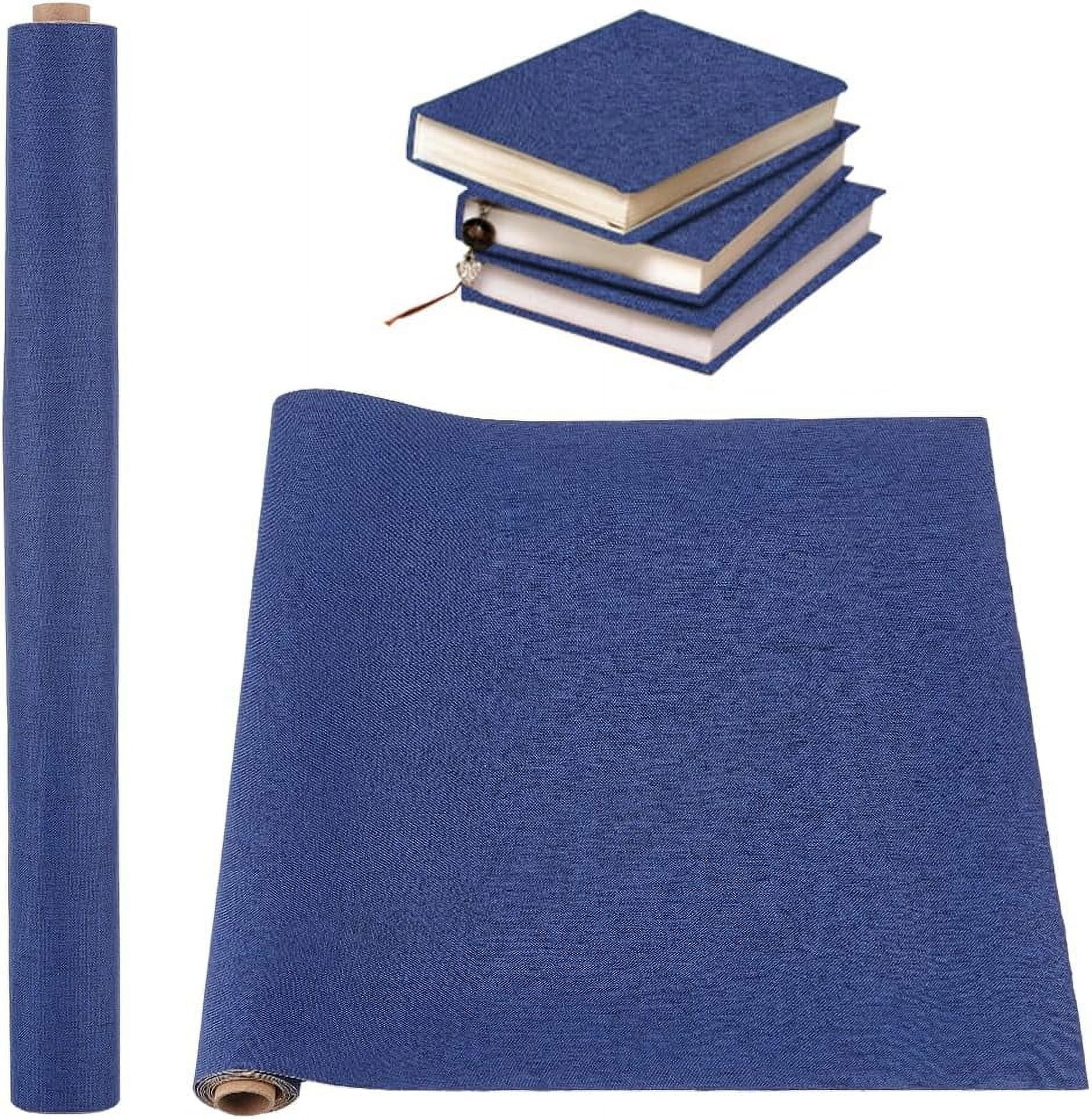 39.4x16.9 Inch Self-adhesive Book Binding Cloth Prussian Blue Bookcover ...