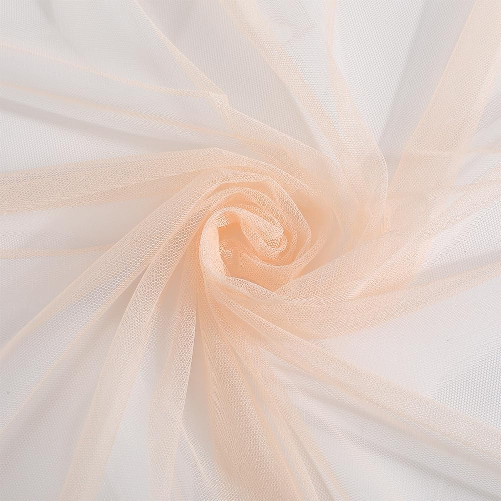 39.4x63 Inch Champagne Netting Mesh Fabric Polyester Breathable ...