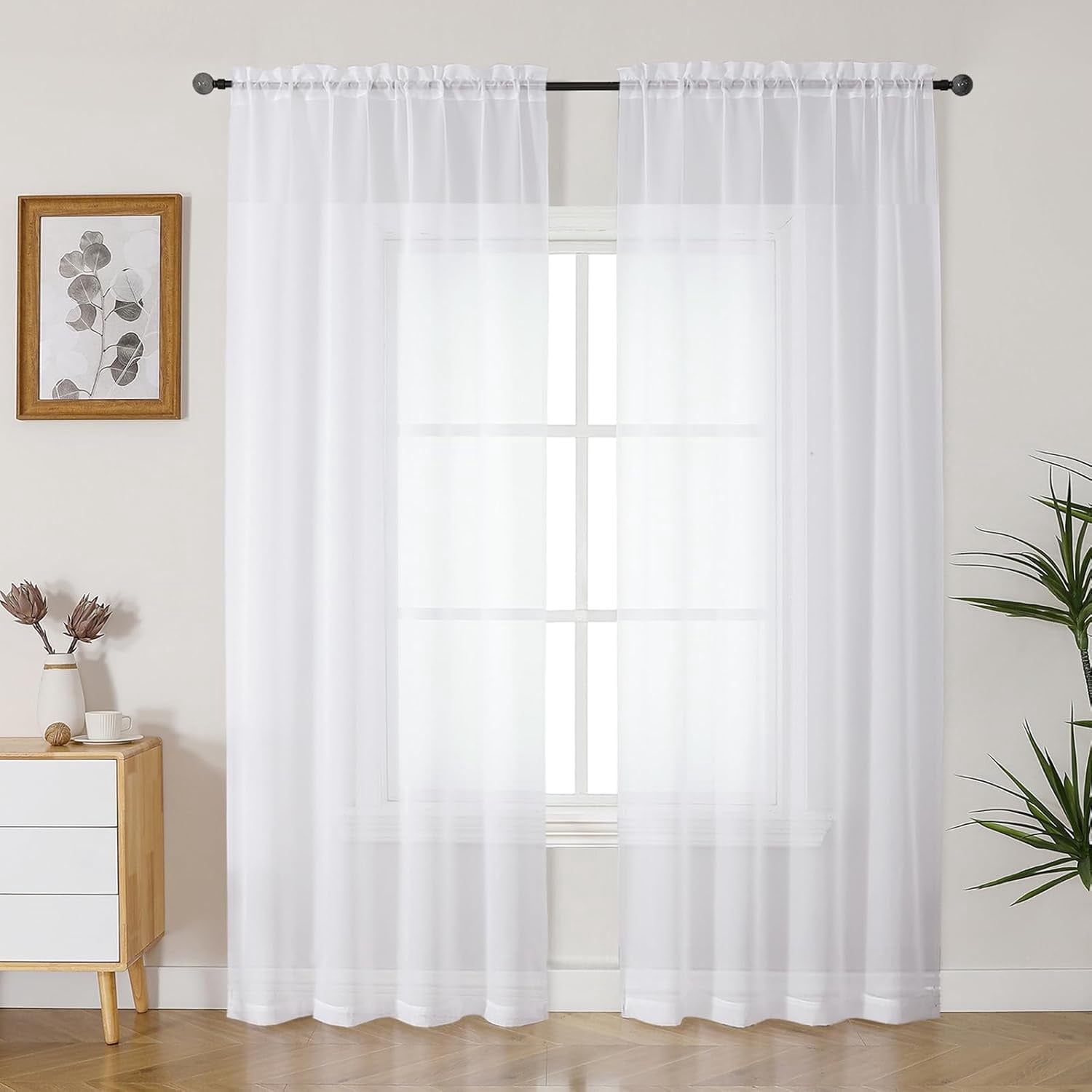 39.4x98.4In Long Curtains for Living Room 2 Panels Light Filtering ...