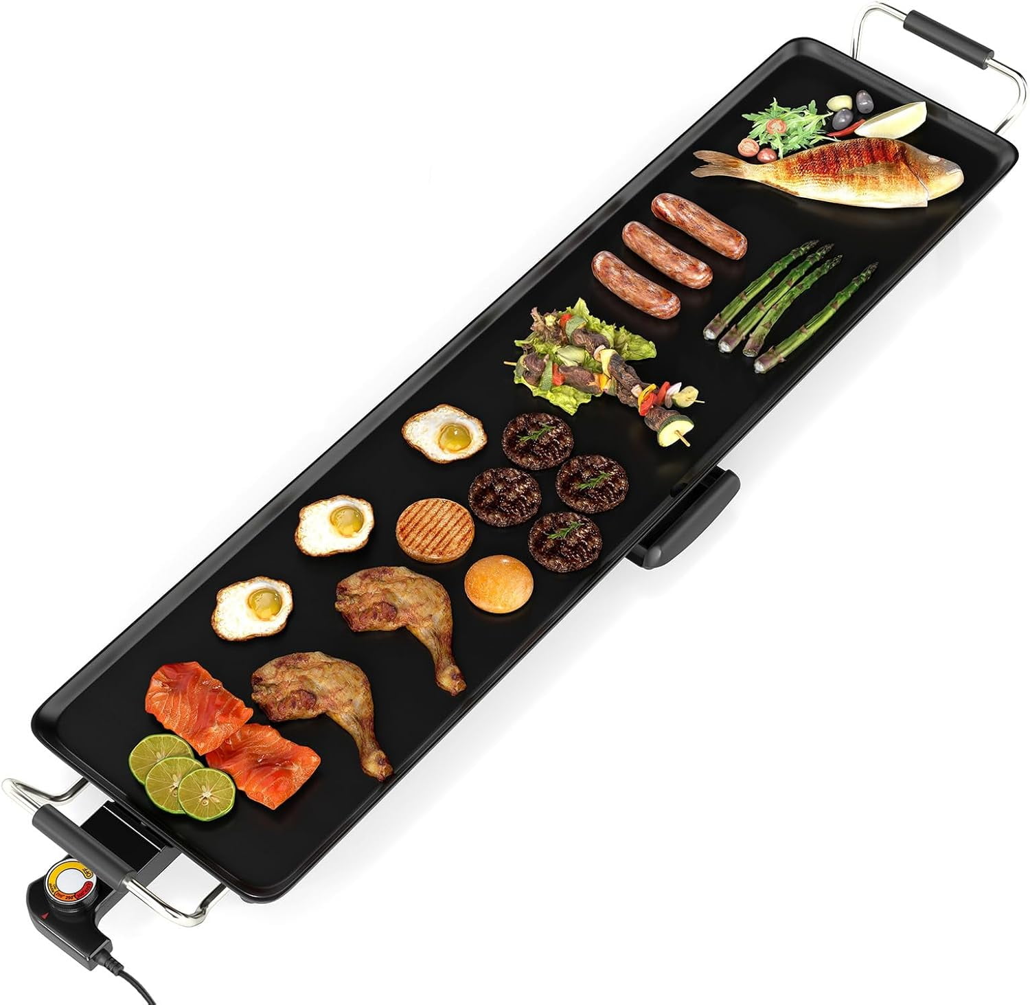 39.5” Electric Griddle, Nonstick Extra Large Teppanyaki Grill with ...