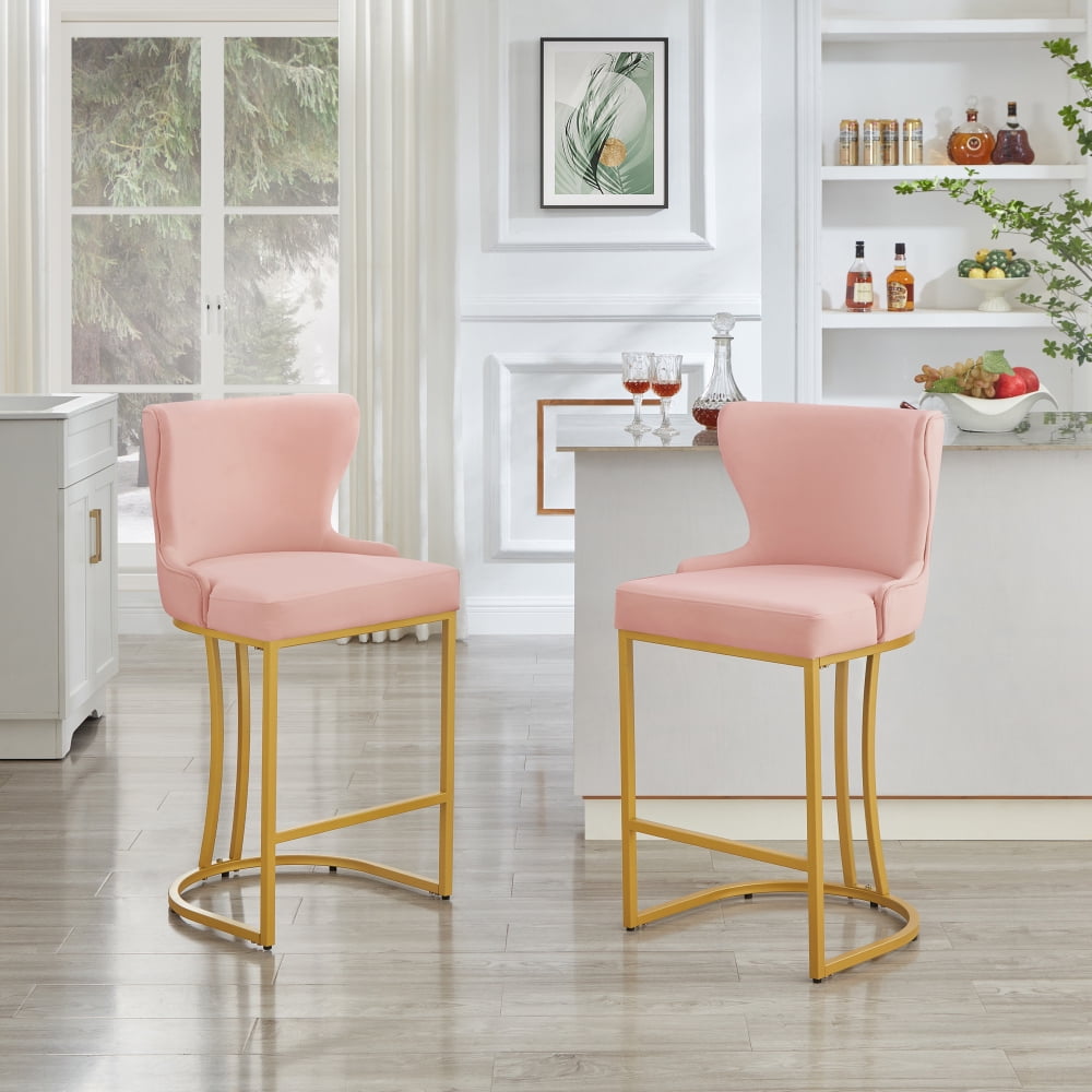 39.5"H Counter Height Bar Stools Set of 2, Modern Counter Stools with ...