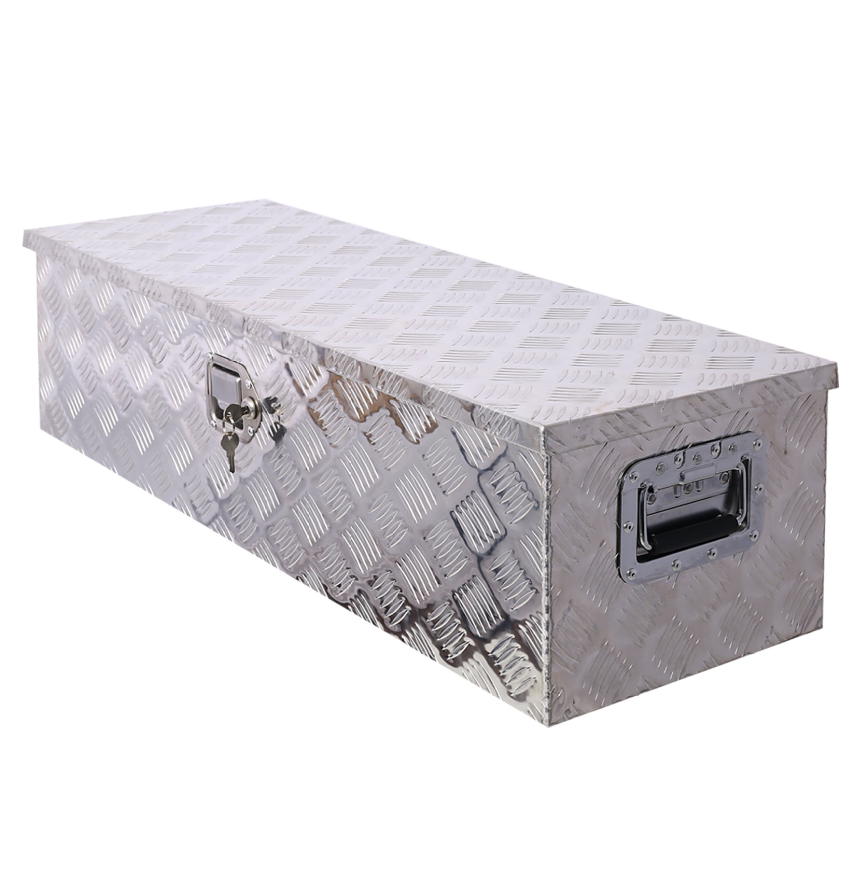 39" Aluminum Tool Box, Heavy Duty Truck Bed Storage Box, Trailer Tool Organizer with Lock ...