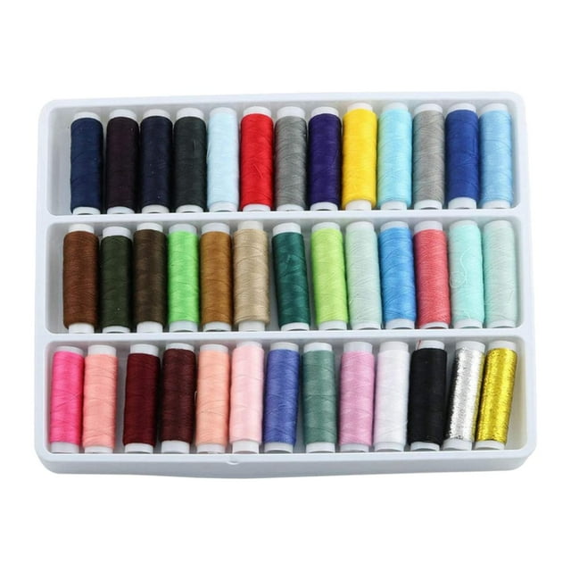 39 Colors 200Yard Polyester Sewing Thread Spools Assortment for Fabrics ...