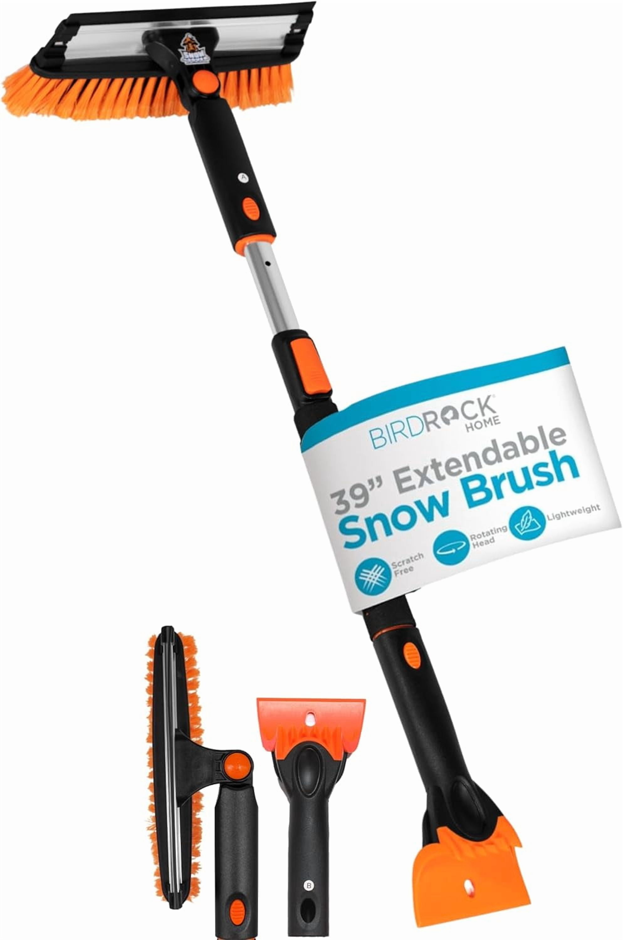 ‎39" Extendable Snow Brush with Squeegee & Ice Scraper | Foam Grip ...