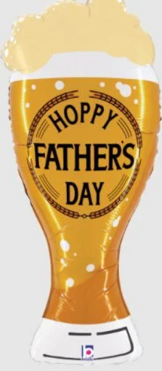 39" HOPPY FATHER'S DAY Beer Balloon • Large Shape Foil Mylar Balloon ...