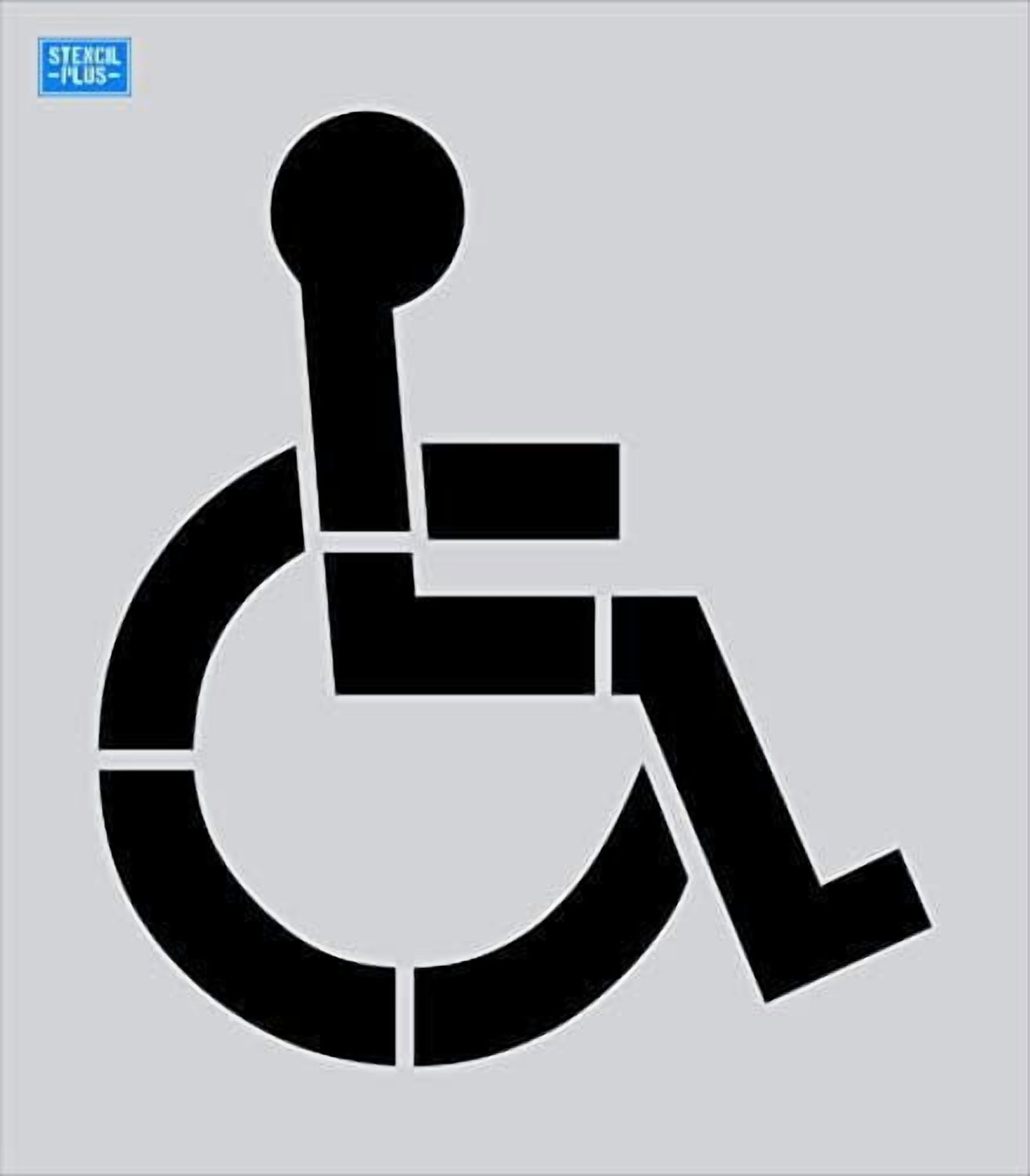 39" Handicap Accessible Icon Parking Lot/Pavement Marking Stencil ...