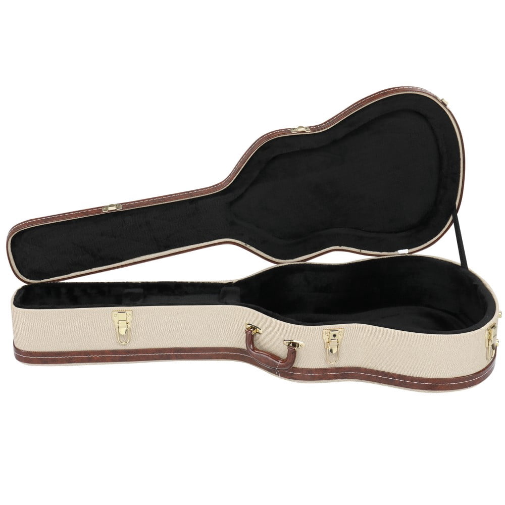 39 Inch Acoustic Guitar Hardshell Carrying Case with Accessory Storage ...