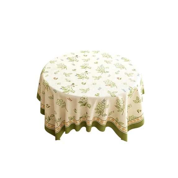 39 Inch Round Tablecloth, Coffee Table Cover Wrinkle Resistant French ...