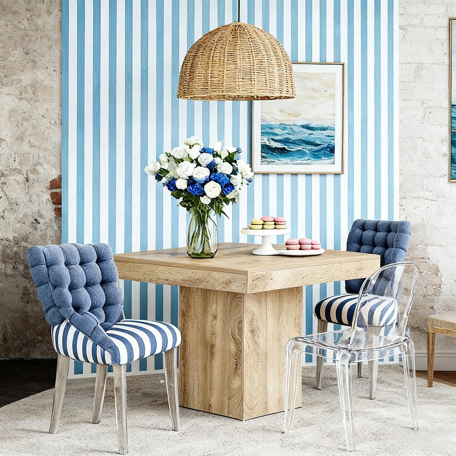 39-Inch Square Dining Table For 4, Farmhouse Small Kitchen Table With ...