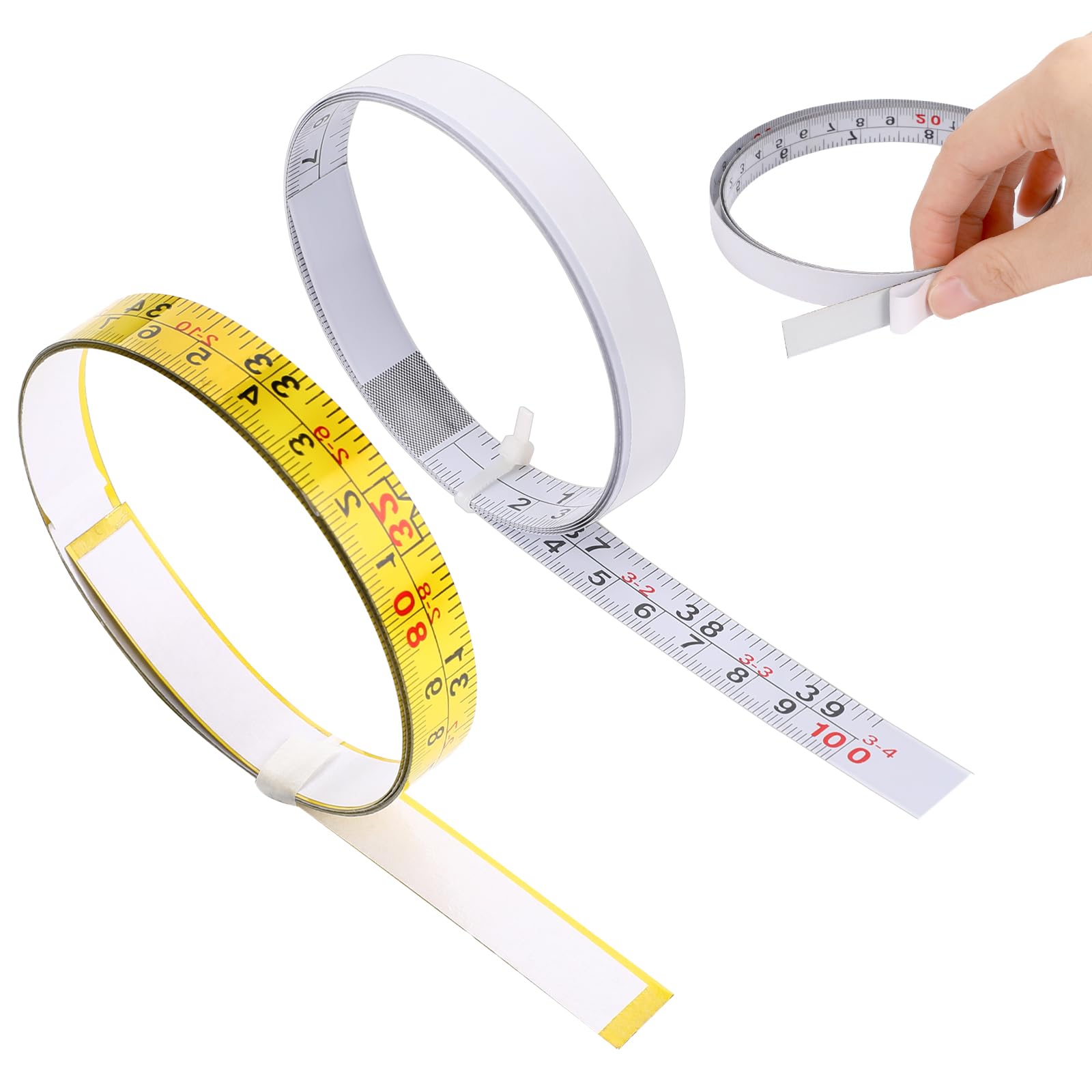 39 Inch Workbench Ruler, 2 Pcs Backed Adhesive Measure Tape Metal ...
