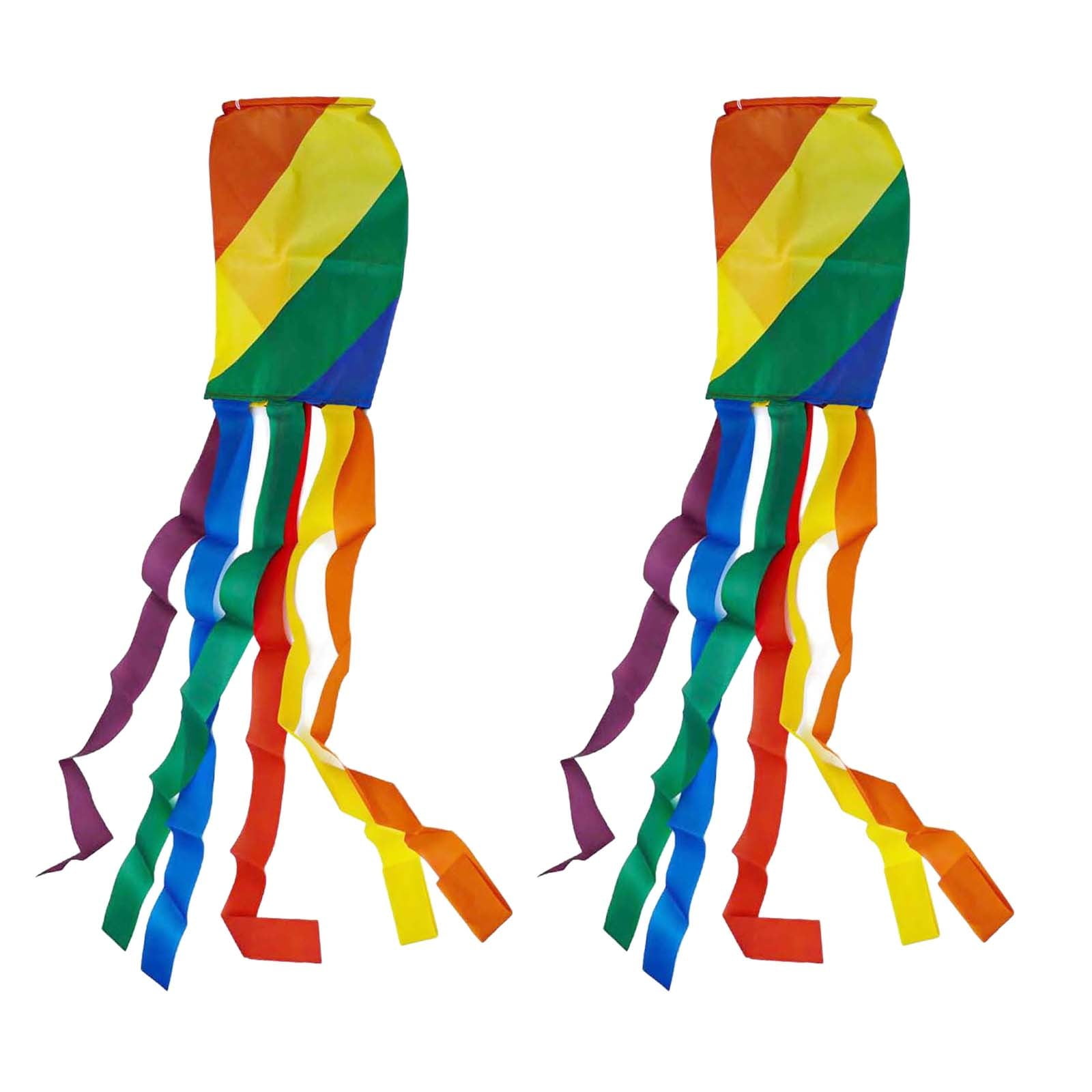 39 Inch for Rainbow Column Windsock Flag Colorful Outdoor Hanging ...