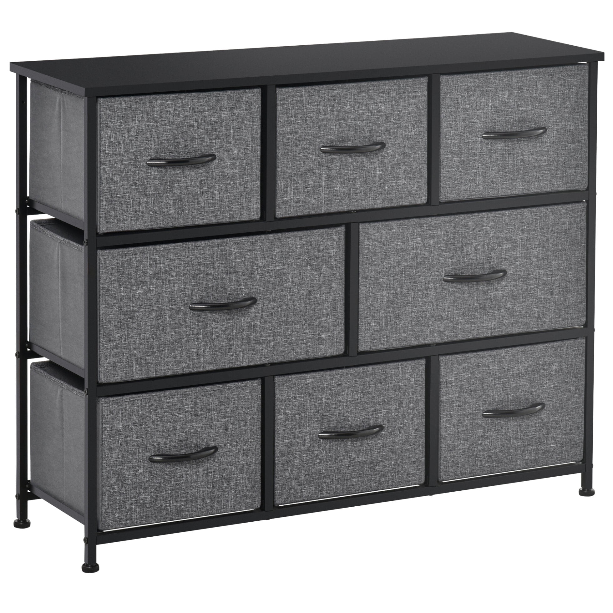39'' Large 8-Drawer Storage Cabinet with Foldable Drawers ...