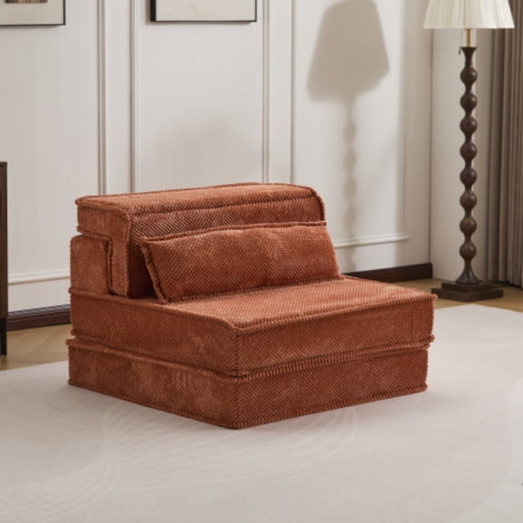 39" Memory Foam Deep Seat Sofa Bed, Compressed Pull-Out Sofa Bed with ...