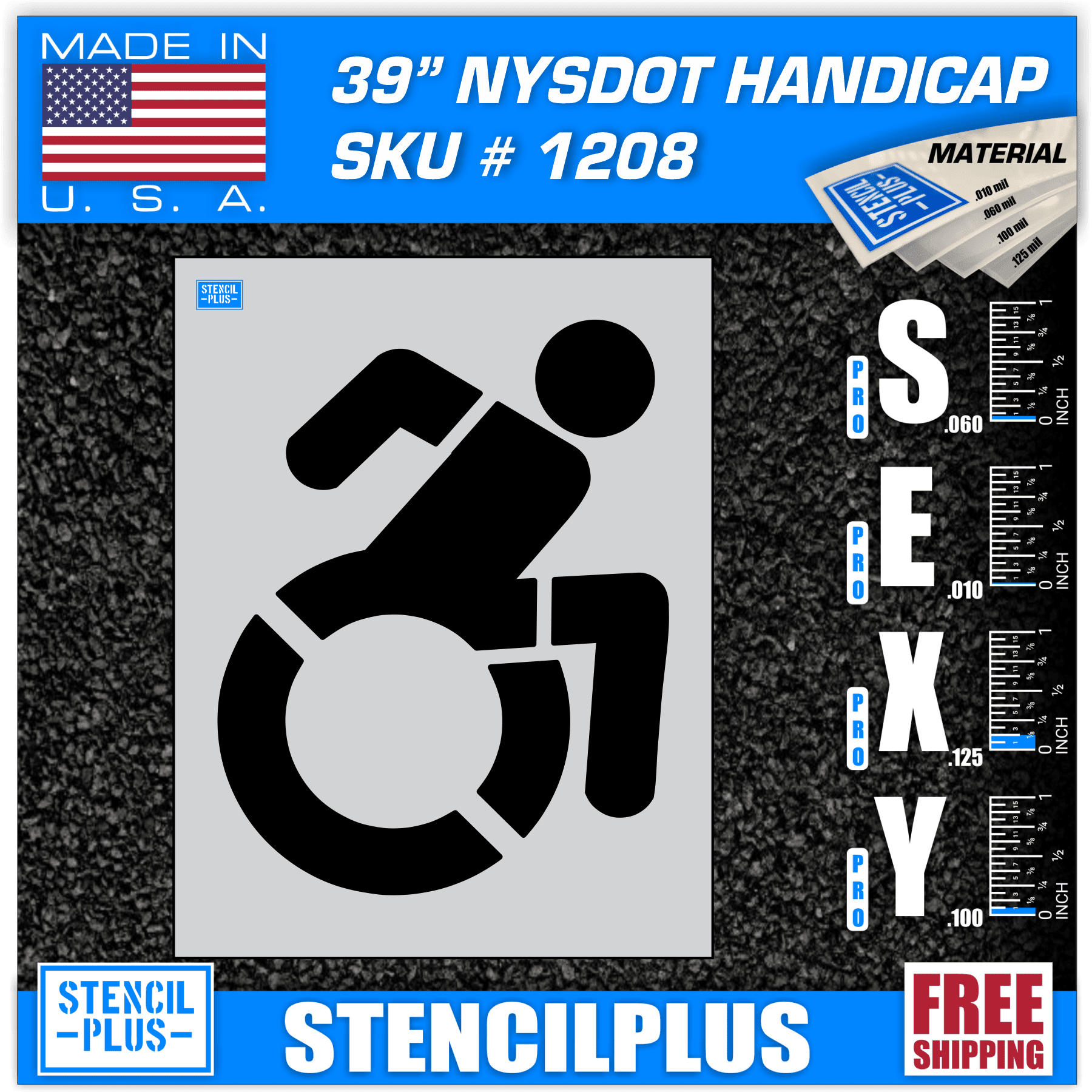 39" NYSDOT Handicap Accessible Icon Active Handicap Parking Lot ...