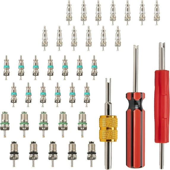 39 PCS Air Conditioning Valve Core Accessories Kit with Remover Tool ...