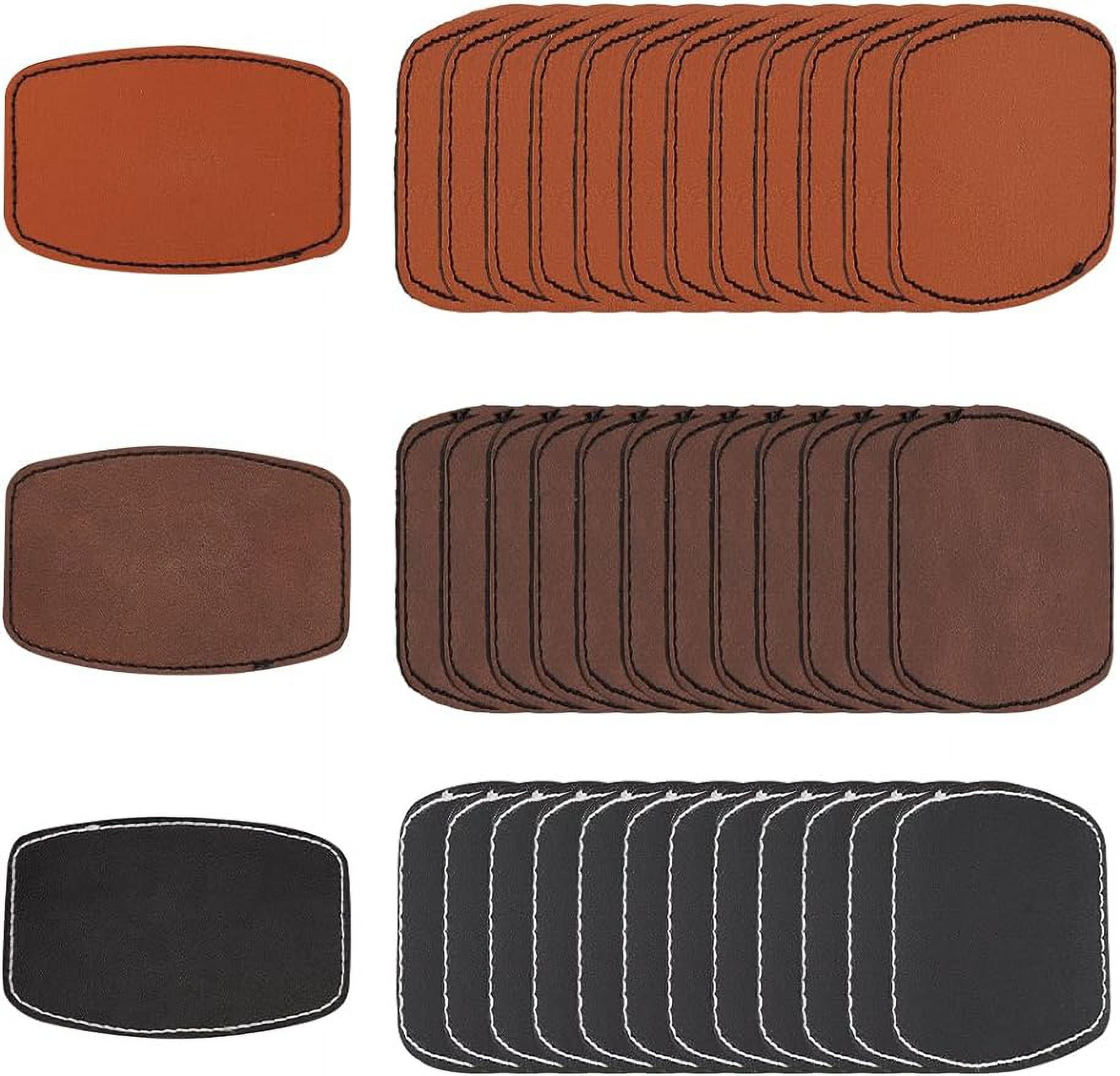 39 Pcs 3 Colors 3x2 inch Leather Hat Patch Sublimation Leatherette ...