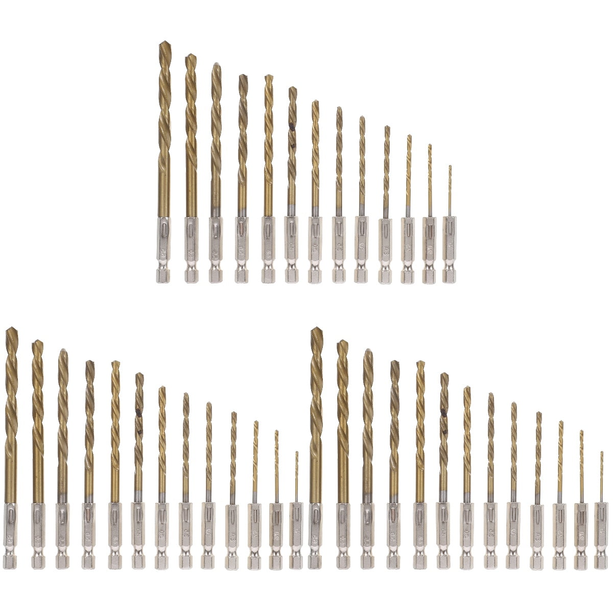 COOPHYA Twisted Drill Bits Steel Titanium Coated For Professionals Home ...