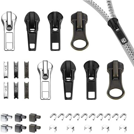 39 Pcs Zipper Repair Kit Zipper Pull Replacement - Instant Replacement ...