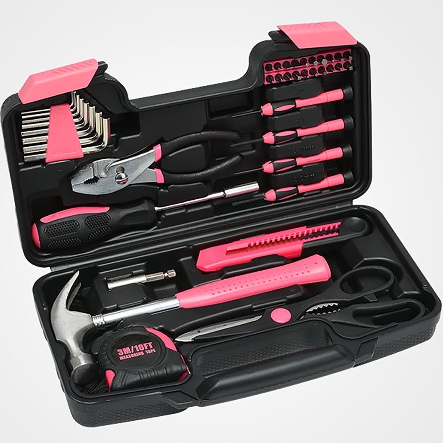 39 Piece Home Tool Kit with Toolbox, Small Basic Hand Tool Set, for ...