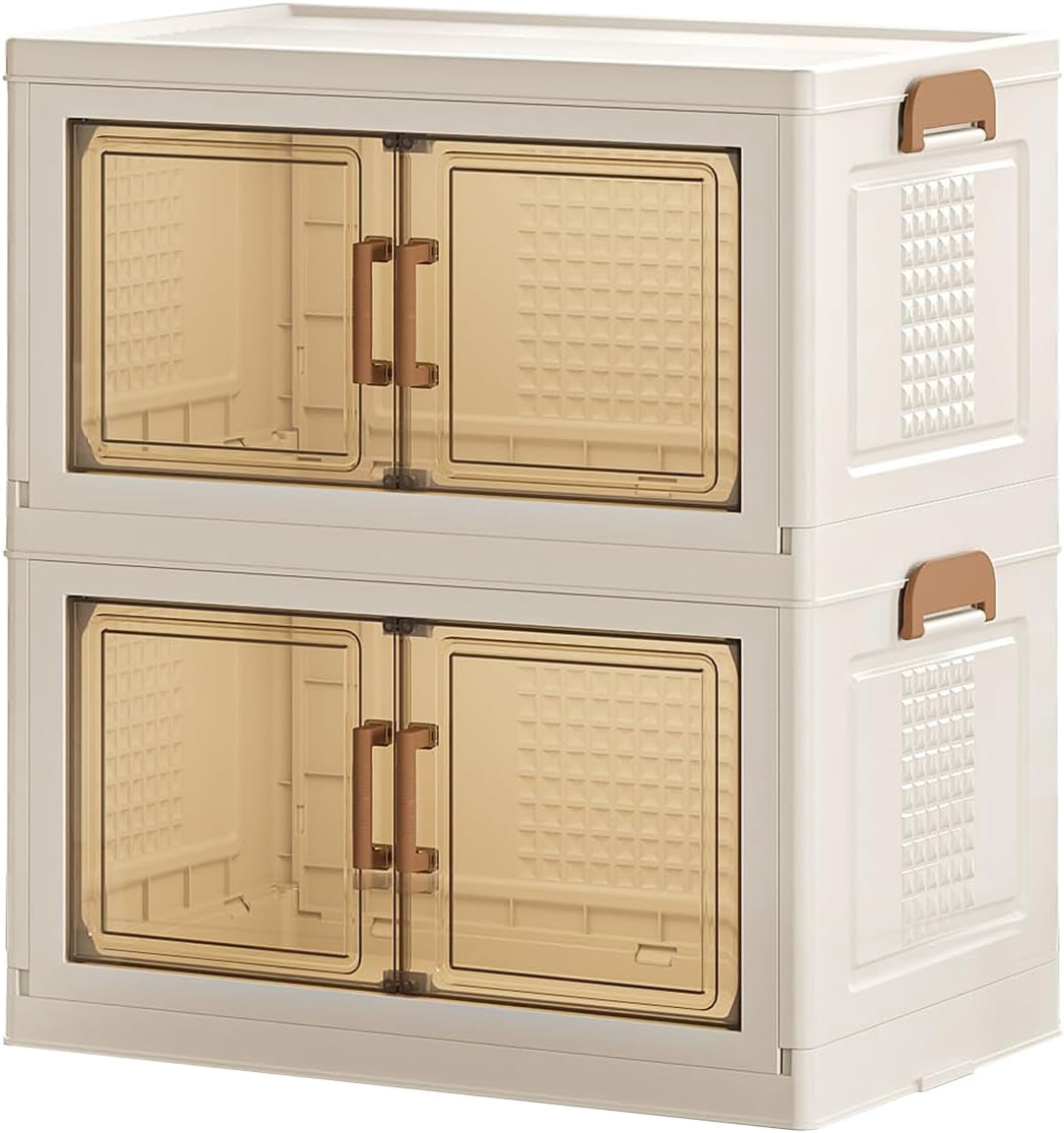 39 QT Stackable Storage Bins, 3 Tier Plastic Storage Boxes with Lid and ...
