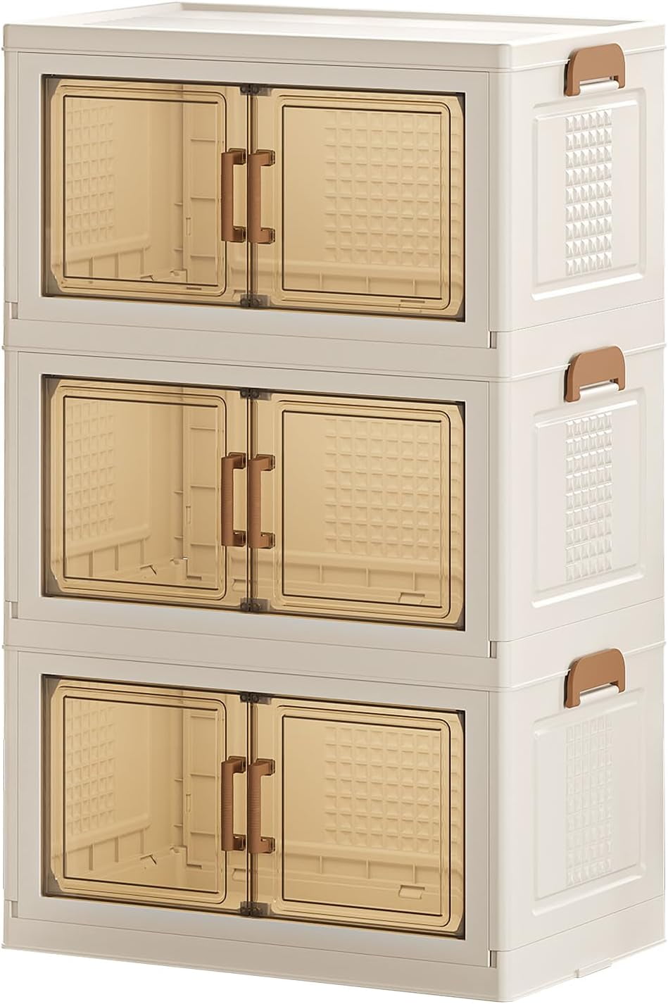 39 QT Stackable Storage Bins, 3 Tier Plastic Storage Boxes with Lid and ...