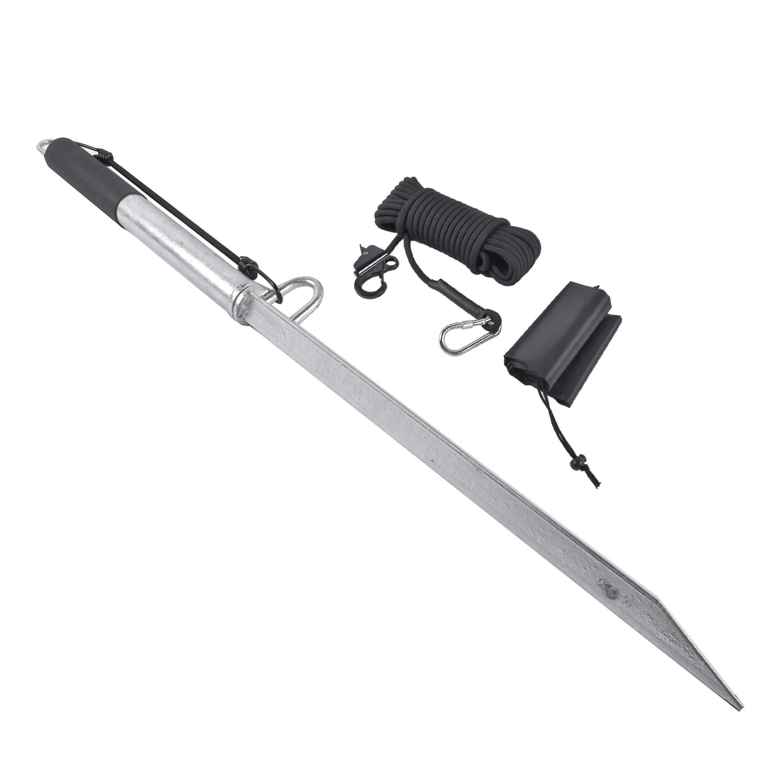 39" Stainless Steel Boat Anchor Pole w/ 50ft Line & Hook - Shallow ...