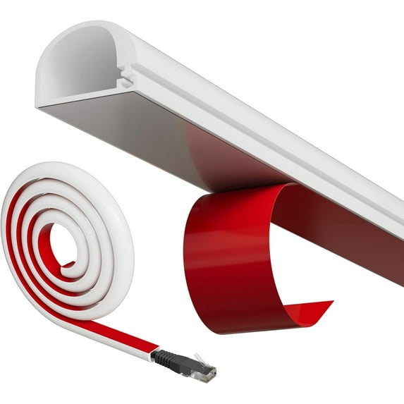 39”TV Cord Hider for Wall Mounted TV, Selfadhesive Wall Cable Hider for ...