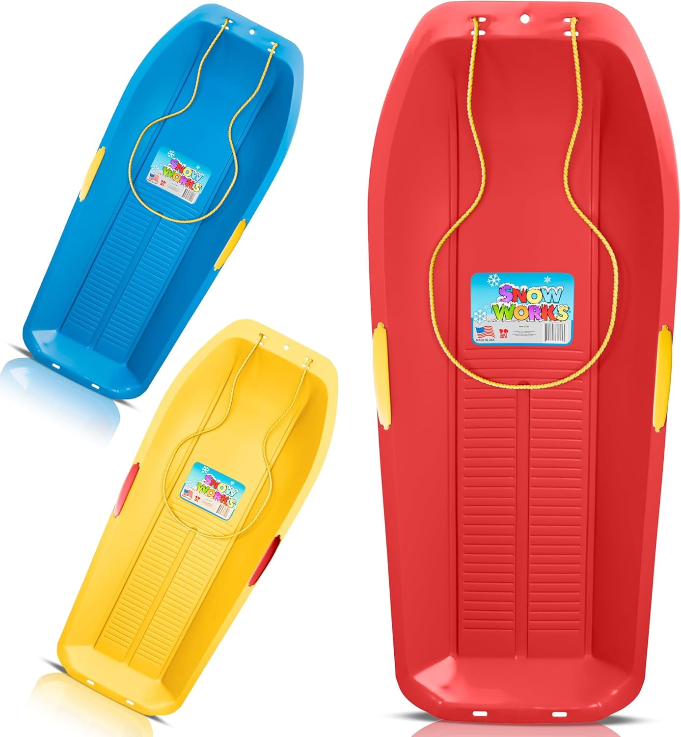 39" Toboggan Lifetime Sled: Durable High-Density Plastic Sleds for Kids ...