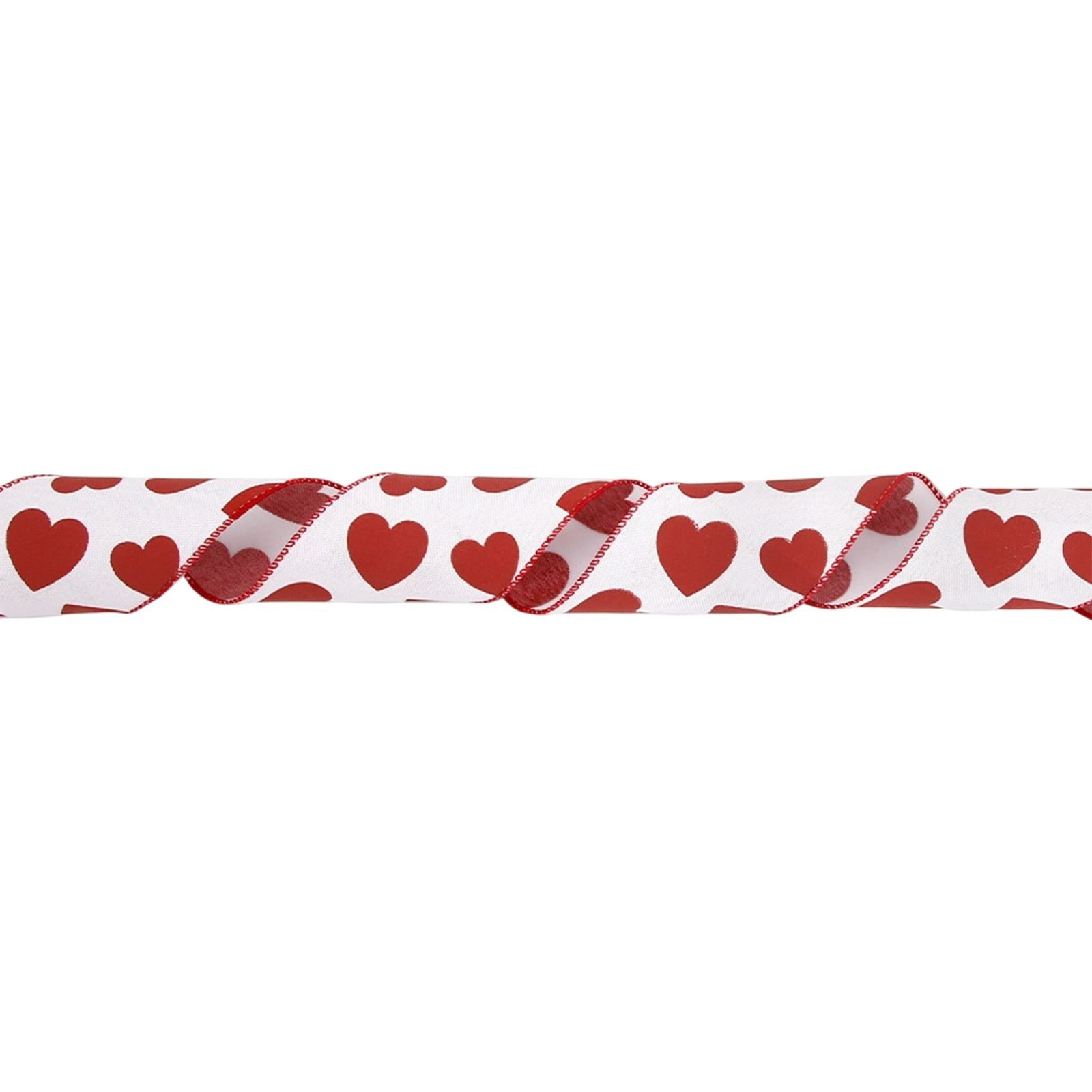 39 in Valentine’s Day Heart Ribbon for Gift Wrapping, Red Heart Wired ...