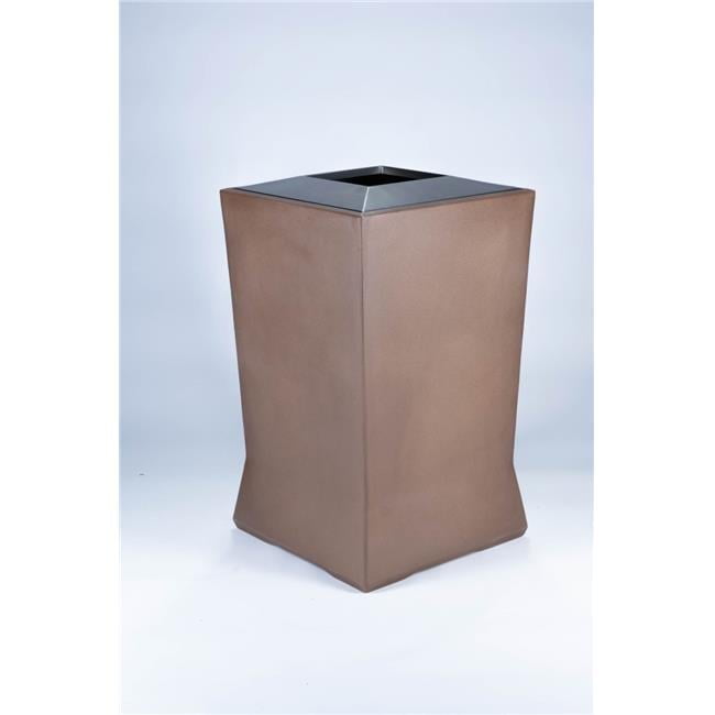 39 gal Large Waste Container with Stainless Steel Lid, Old Bronze ...