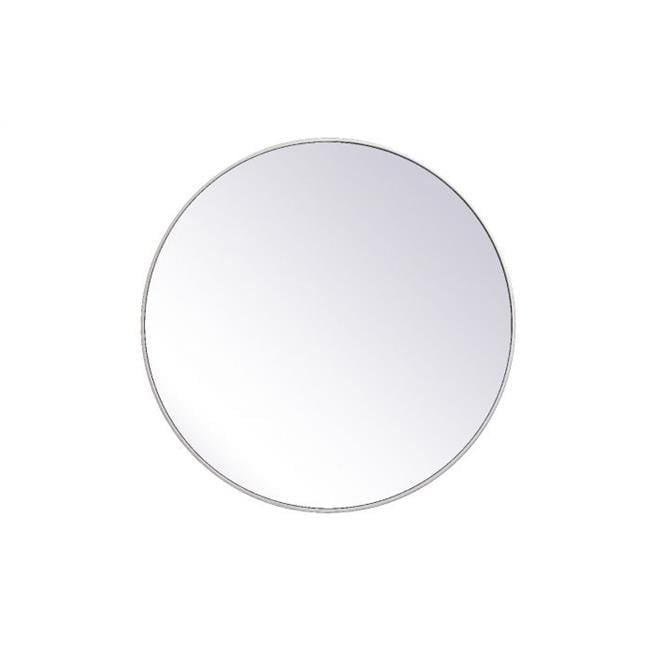 39 in. Metal Frame Round Mirror, Silver - Walmart.com