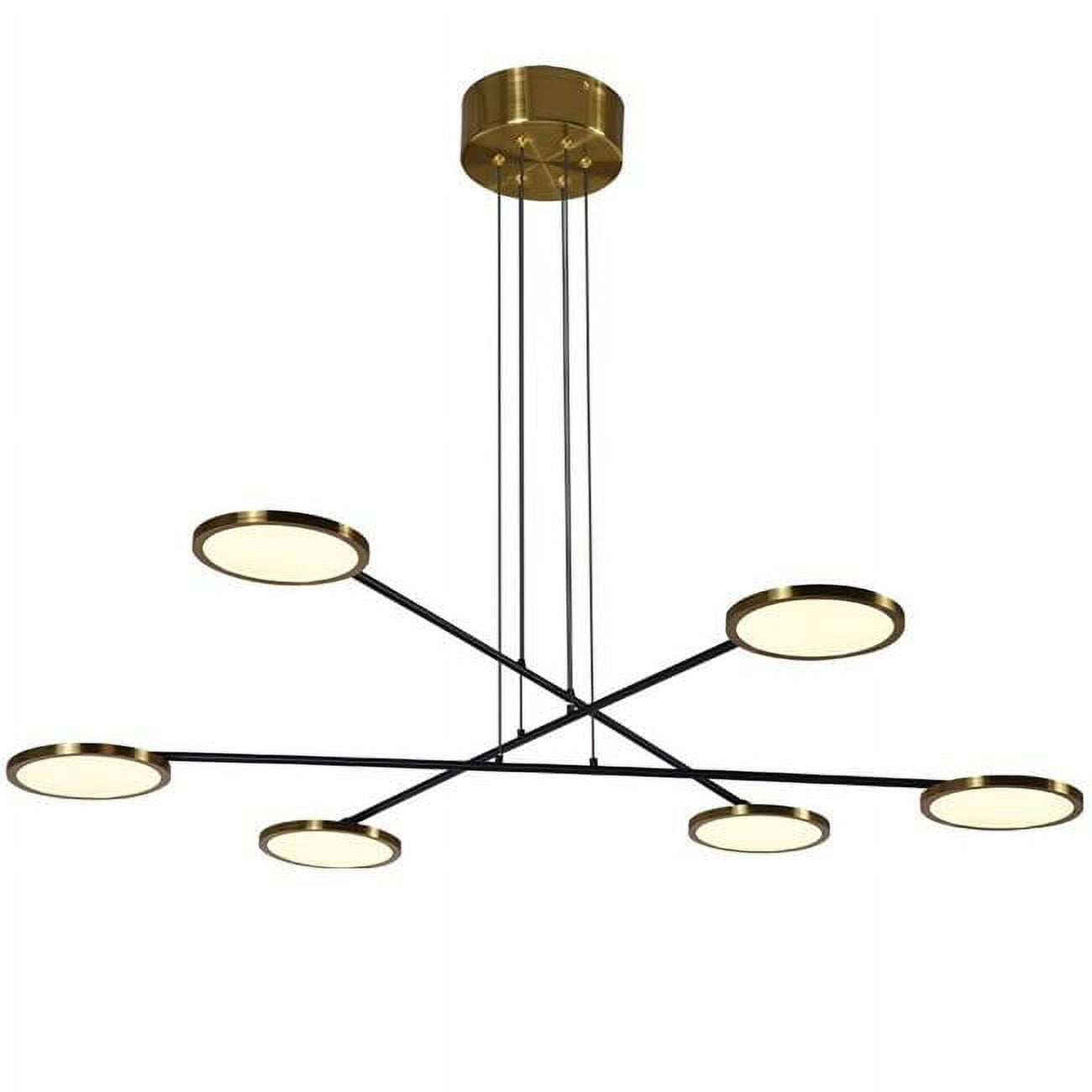 39 in. Torino Integrated LED Chandelier Lighting Fixture with Rotating ...