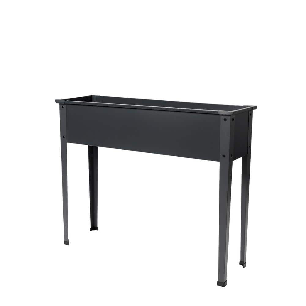 39 in. x 12 in. x 31 in. Graphite Color Galvanized Steel Elevated ...