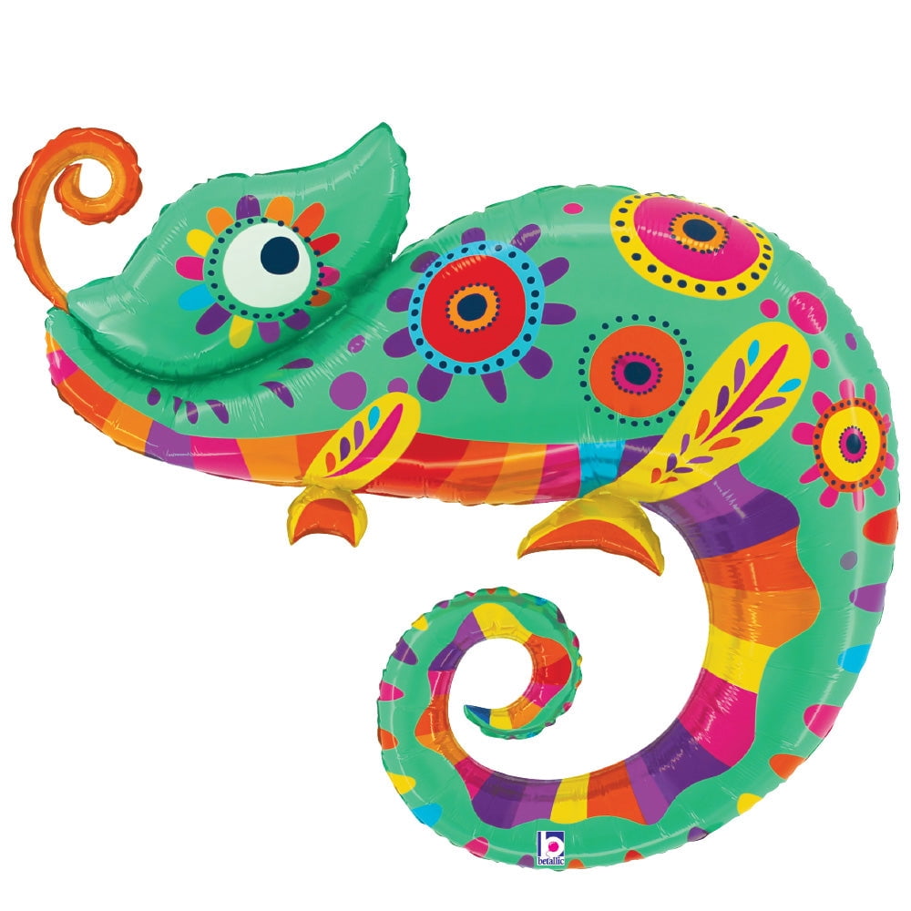 39 inch Betallic Festive Chameleon Foil Mylar Balloon - Party Supplies ...