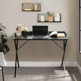 39-inch Compact Study Desk Home Office Desk, Writing Table with Solid ...