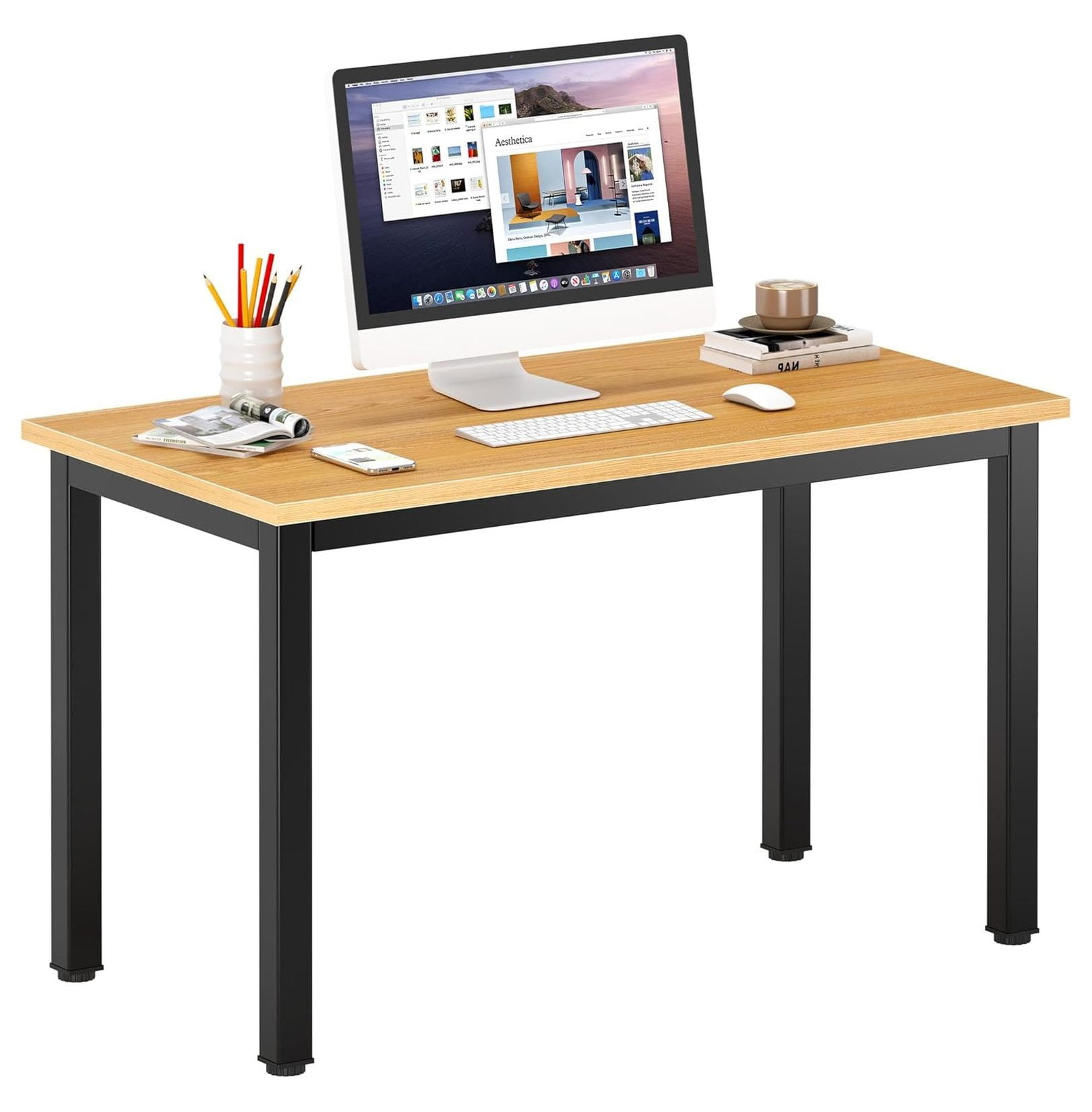 39 inches Small Computer Desk for Home Office Activity Table Writing ...