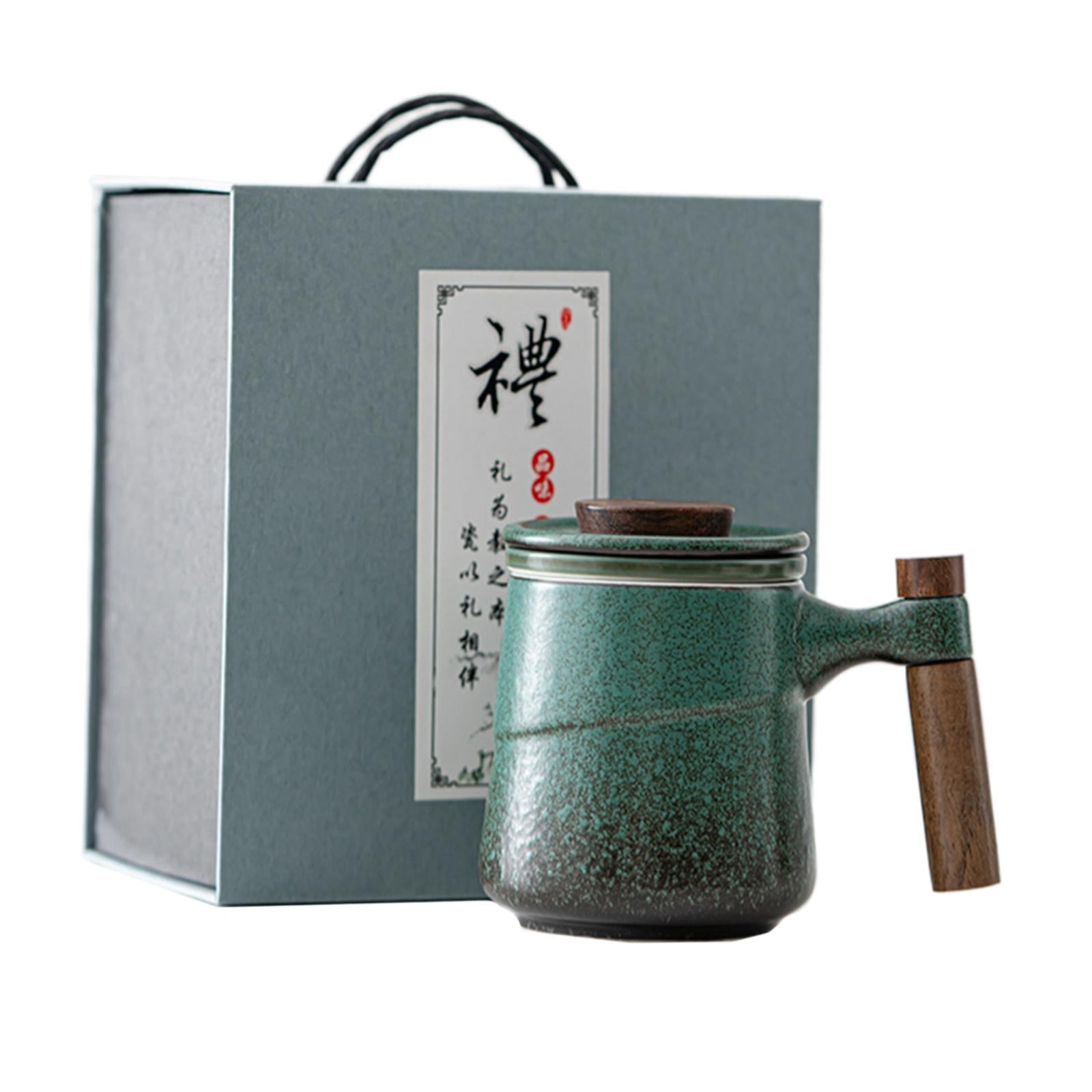 39 ml Ceramic Tea Mug with Infuser Lid, Gradient Color, Japanese Tea ...