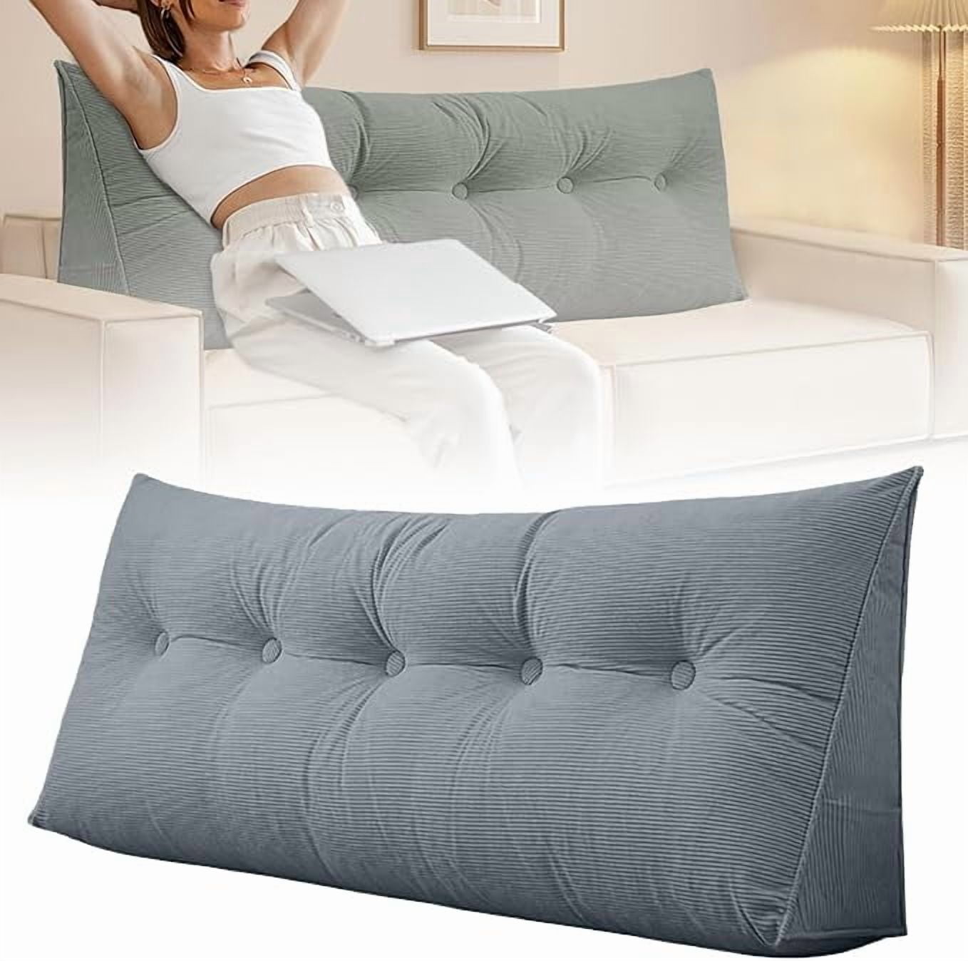 39 x 16 x 5 inches Triangular Headboard Pillow Triangular Wedge Pillow ...