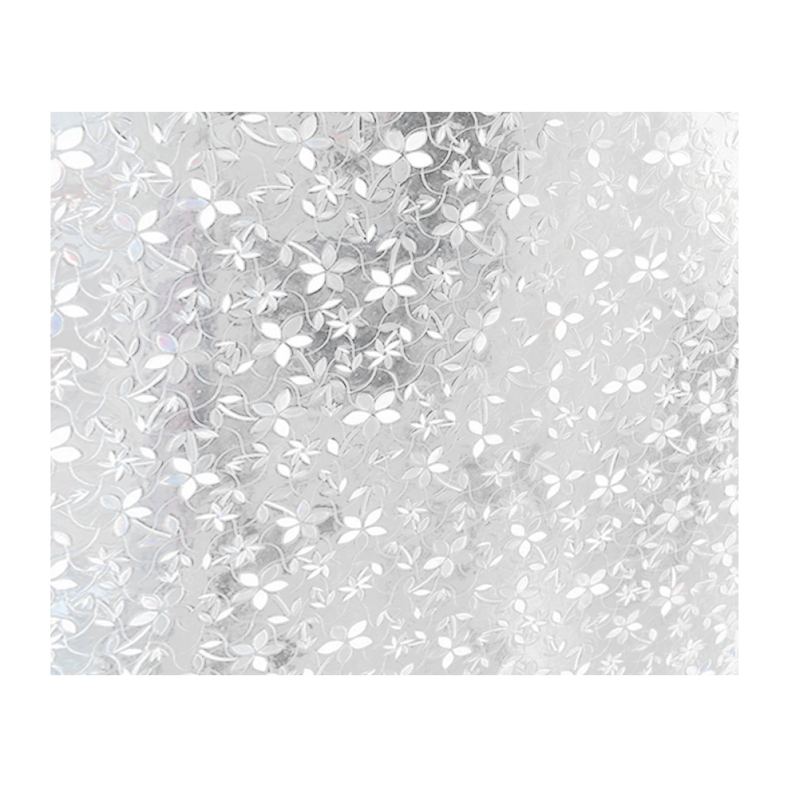 39"x18" Floral Patterned Glass Stickers Window Privacy Film Vinyl Glass ...
